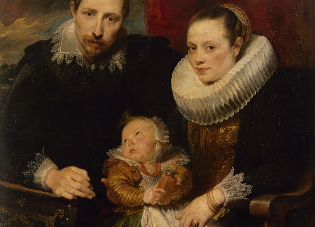 Anthony van Dyck Flemish 1599–1641 Family portrait c.1619 (detail) oil ...